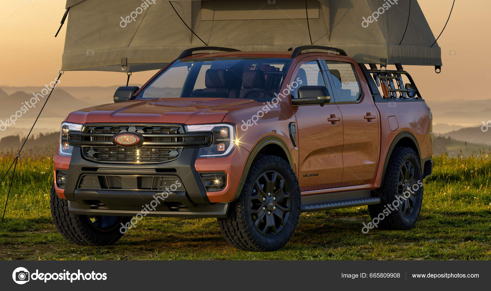 Ford Ranger Wild Terrain Equipped Expedition Gear Roof Tent – Stock ...