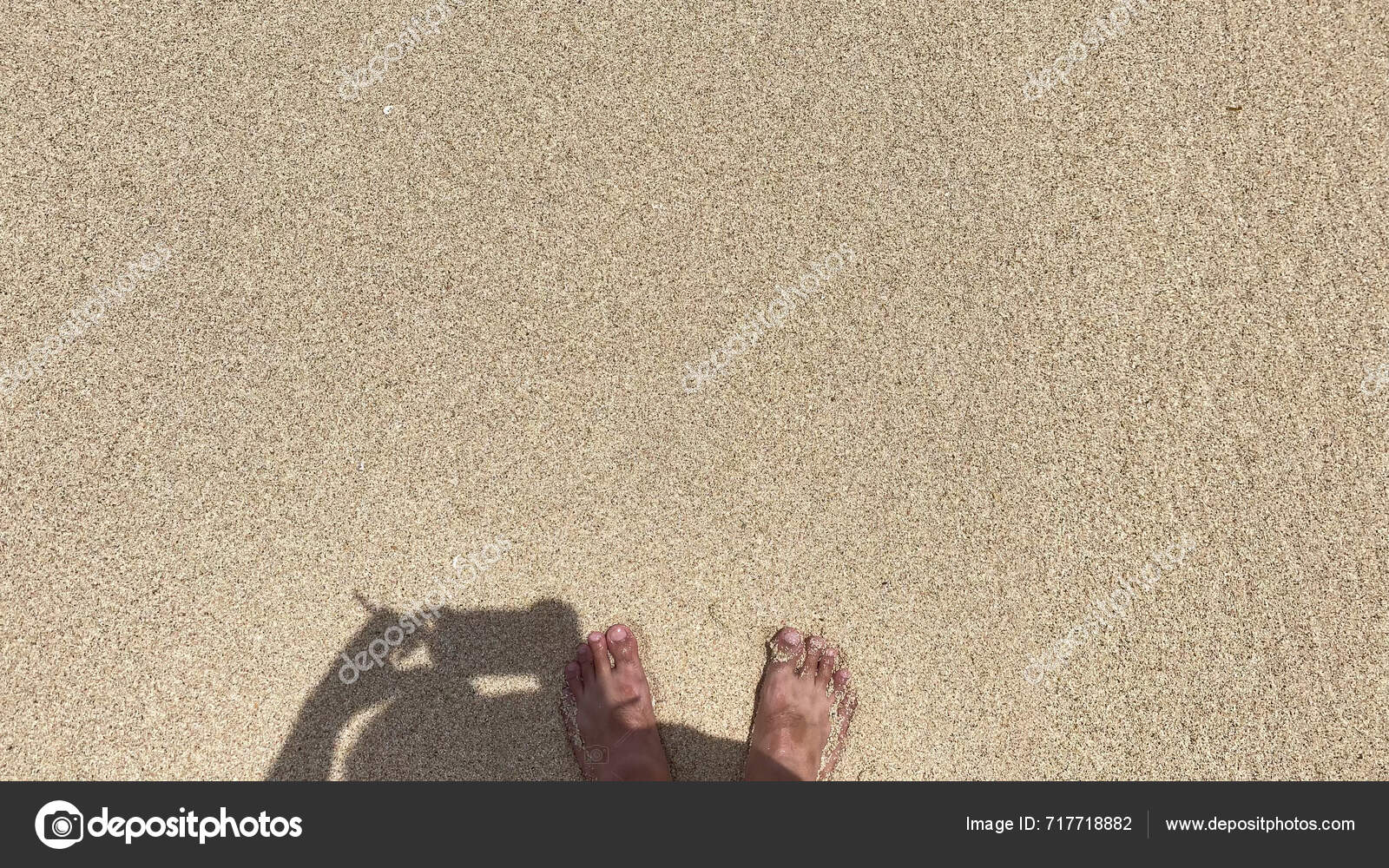 Person Standing Beach Feet Shadow Sand — Stock Photo © giantgiant9292 ...