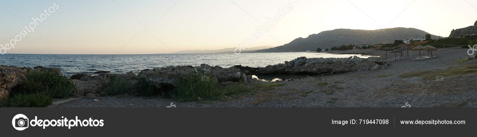 Photo Panorama Beach Mediterranean Coast Pefki Pefkos Pefki Well Known ...