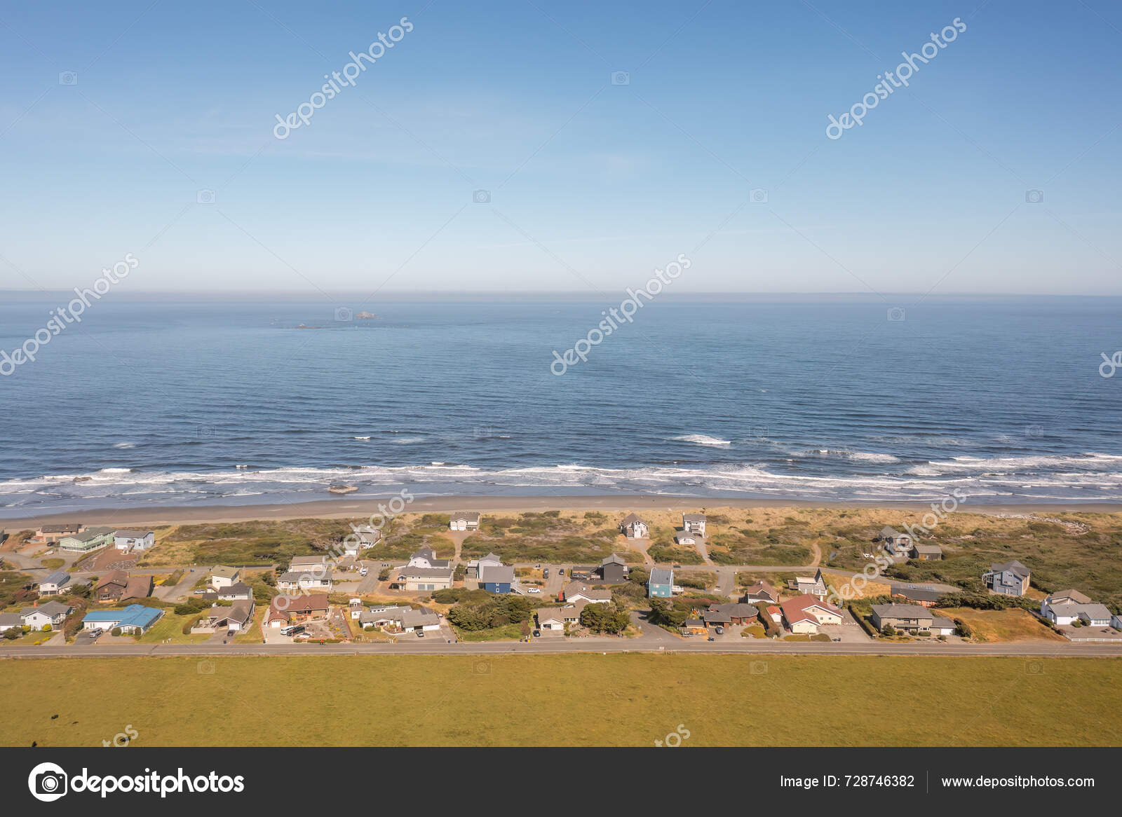 Ophir Gold Beach Oregon Coast Drone View — Stock Photo © mdurson #728746382