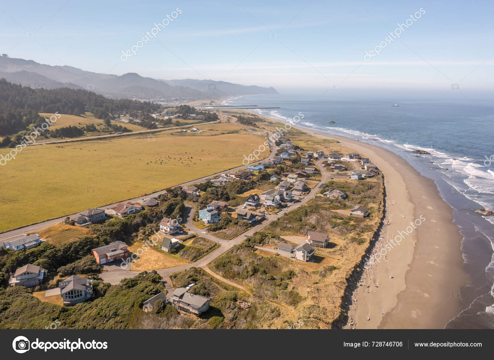 Ophir Gold Beach Oregon Coast Drone View — Stock Photo © mdurson #728746706