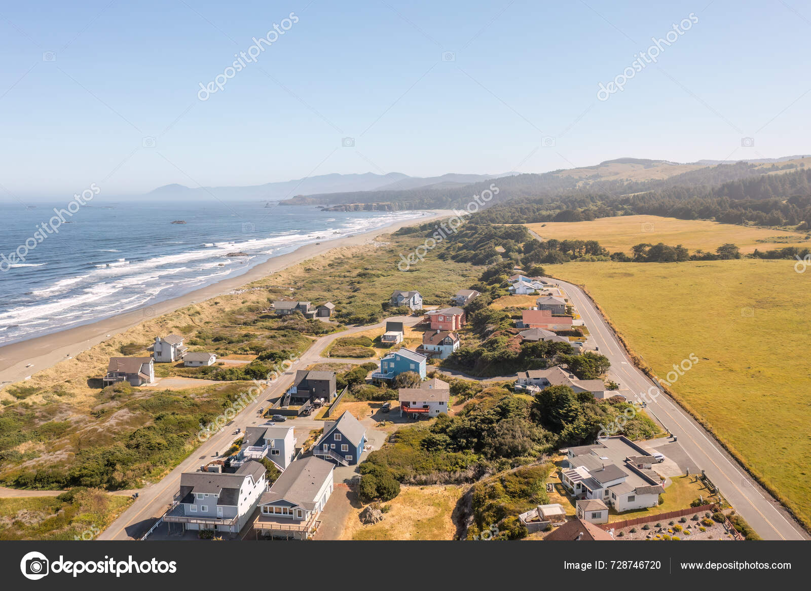 Ophir Gold Beach Oregon Coast Drone View — Stock Photo © mdurson #728746720