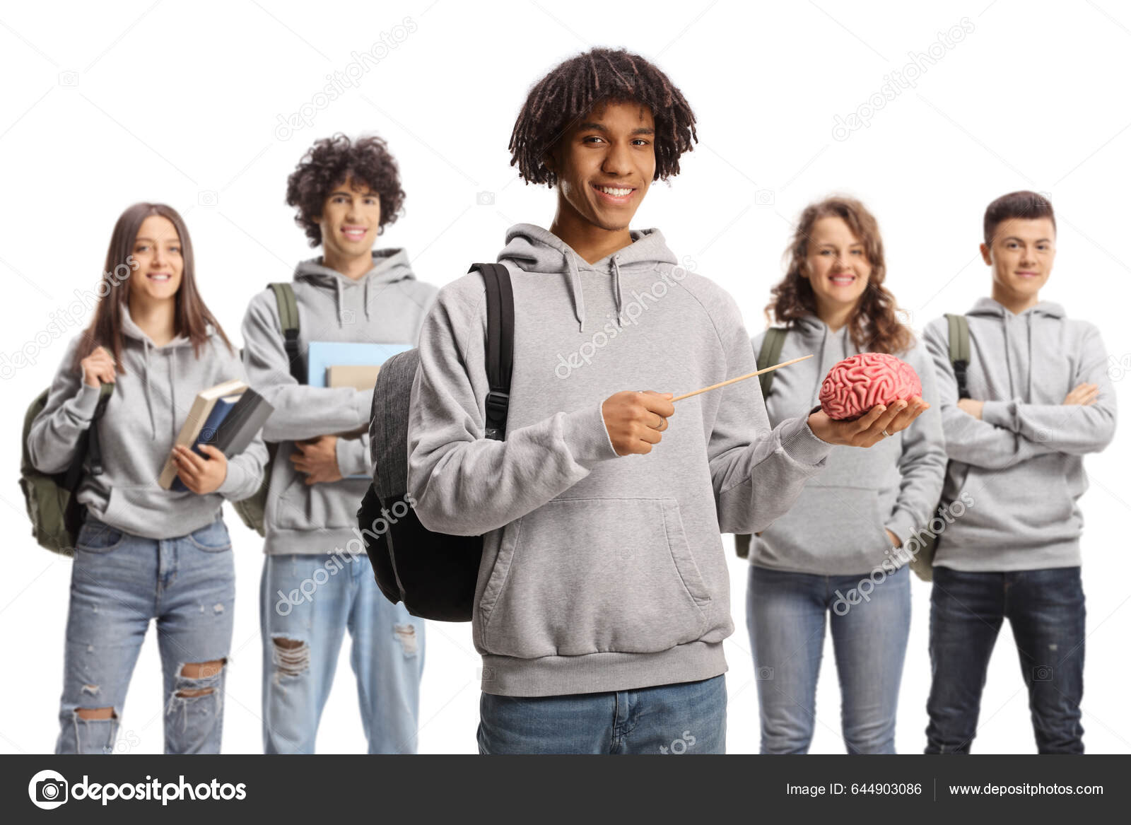 Students White Background