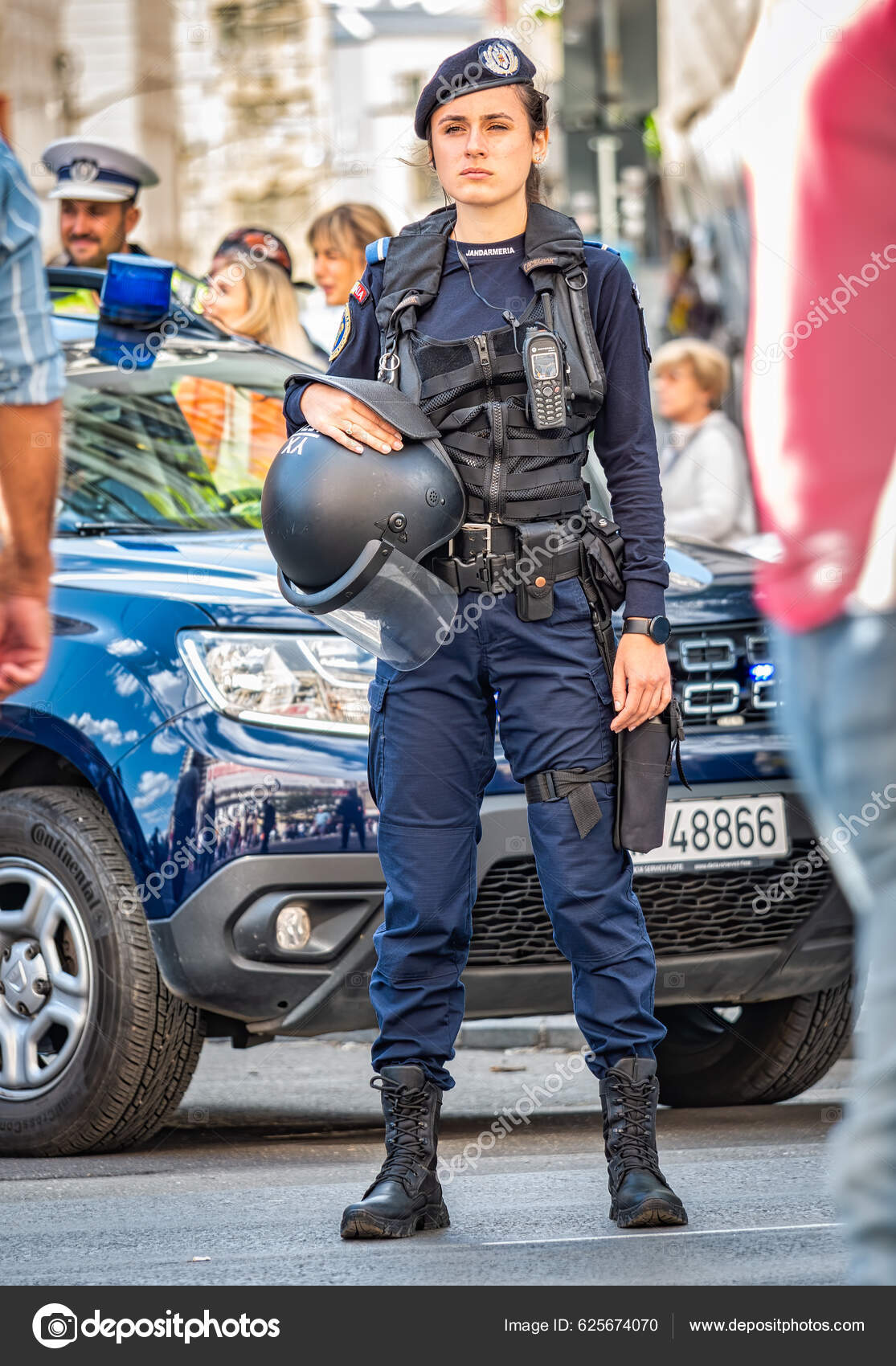 Bucharest Romania October 2022 Female Police Officers Gendarmerie ...