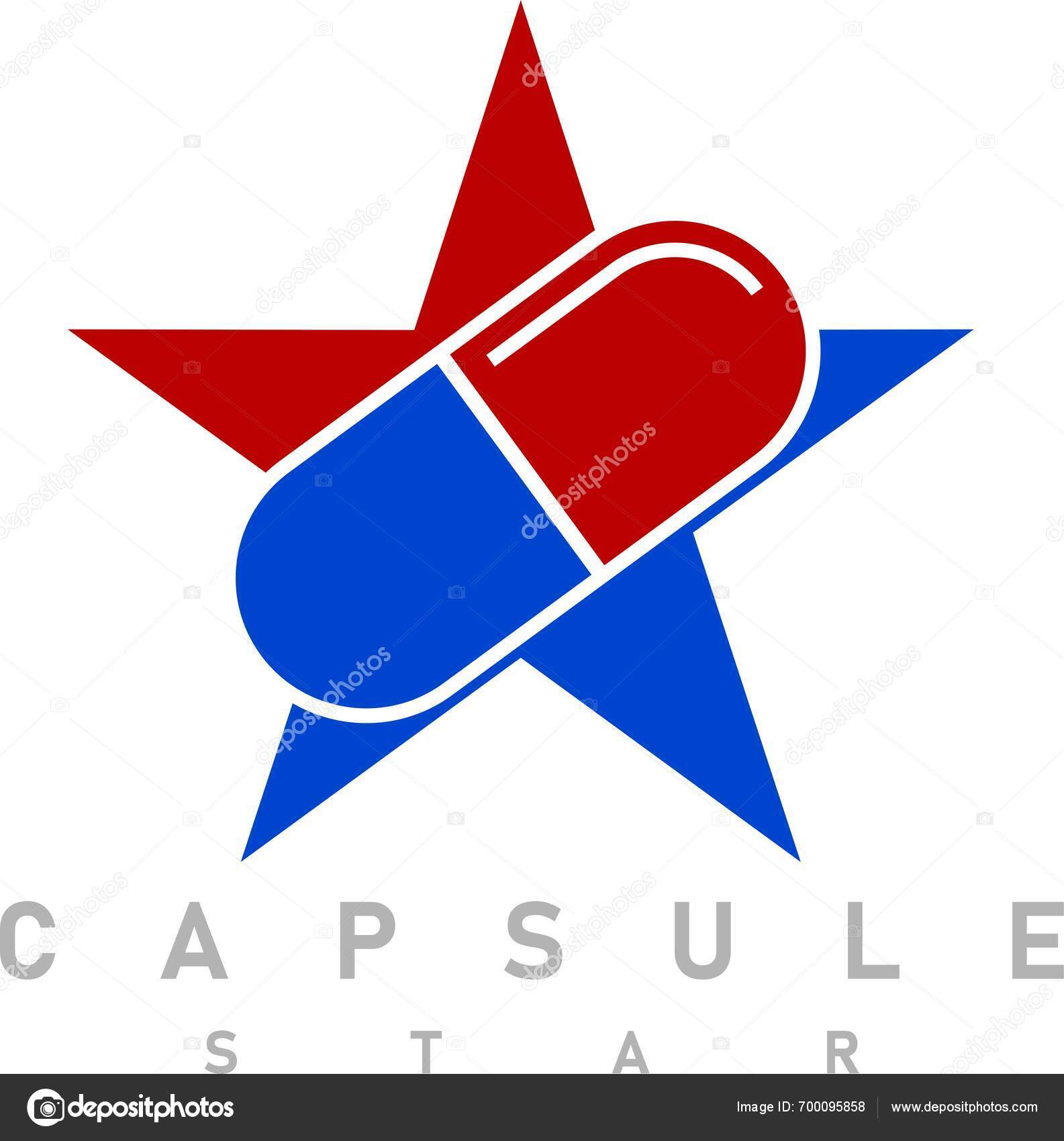 Capsule Star Logo Design Vector Stock Vector by ©THELASTMINI 700095858
