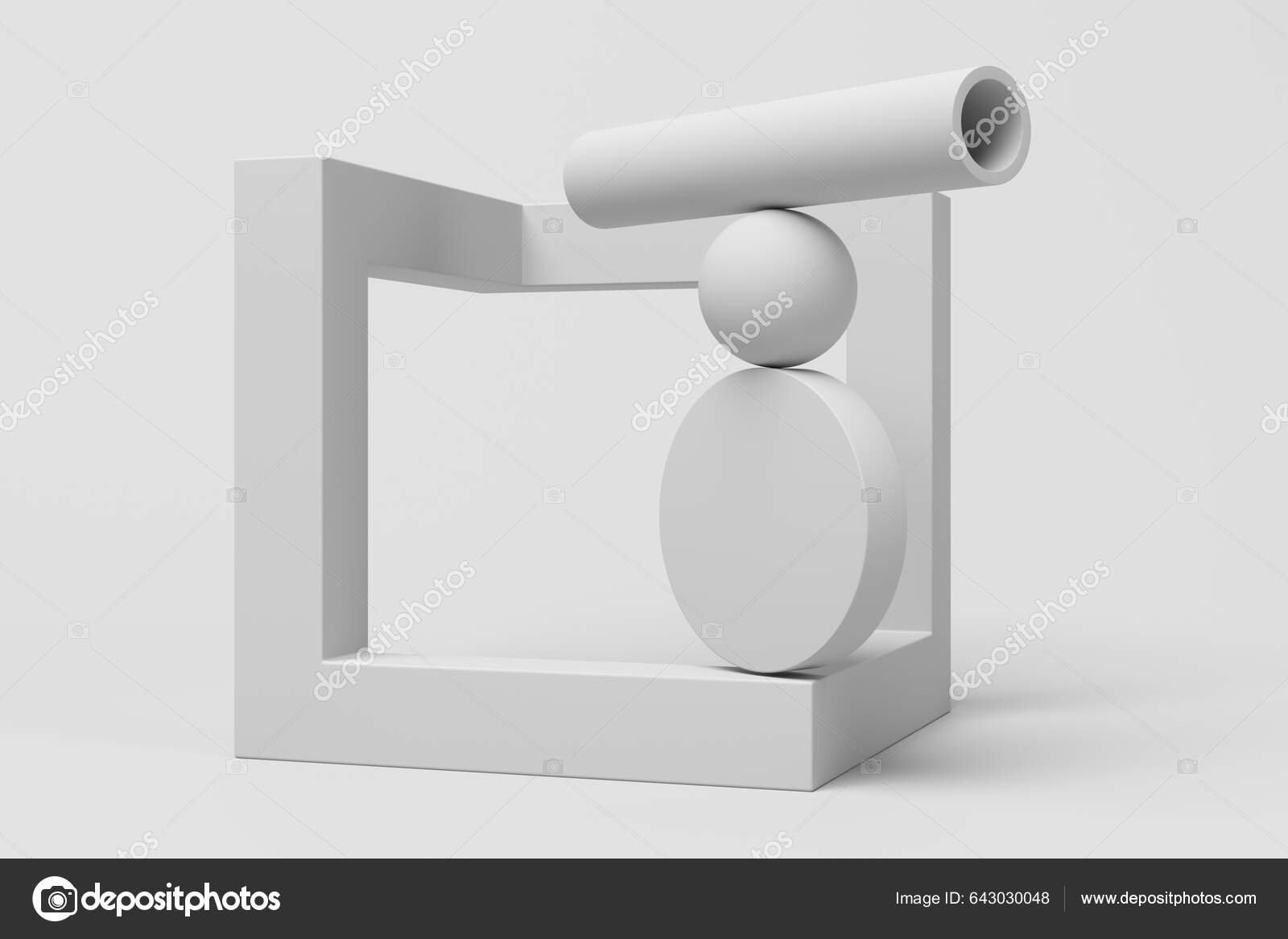 Geometric Shapes Impossible Balance Backdrop Design Product Promotion ...