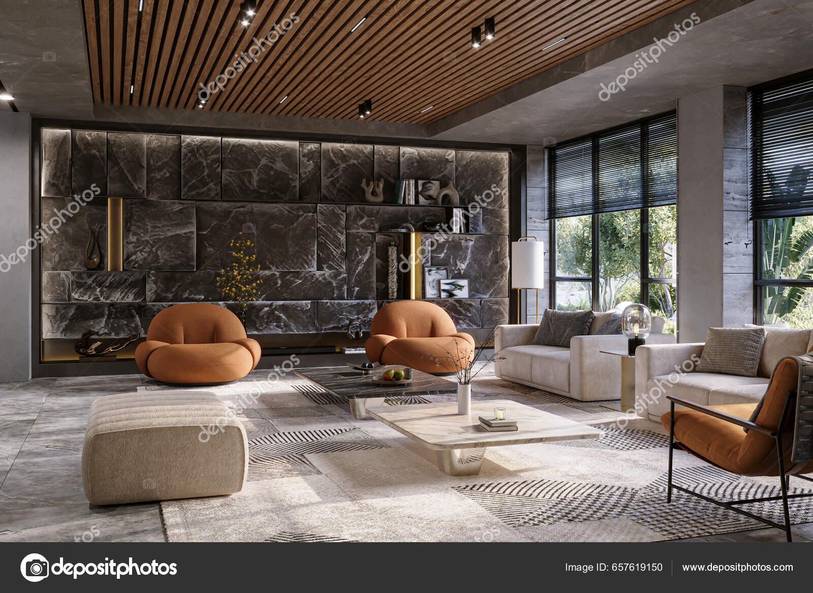 Interior Stone Wall Modern