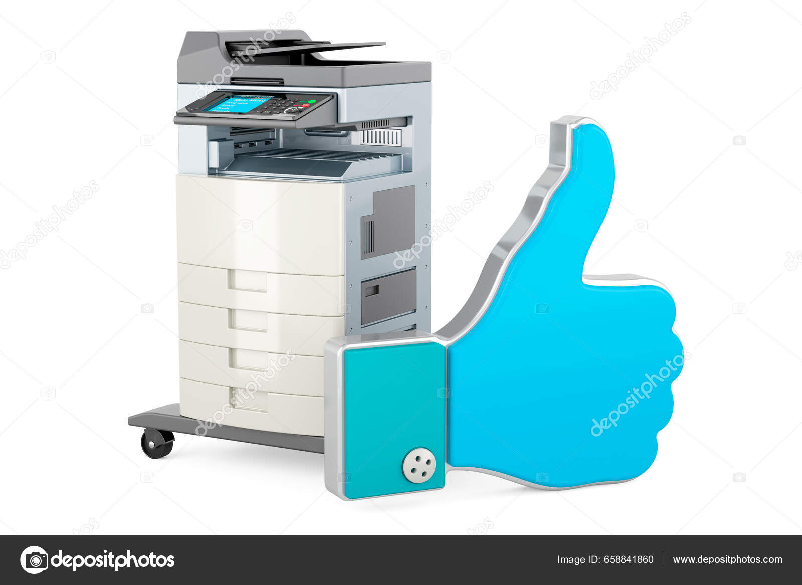 Office Multifunction Printer Mfp Icon Rendering Isolated White ...