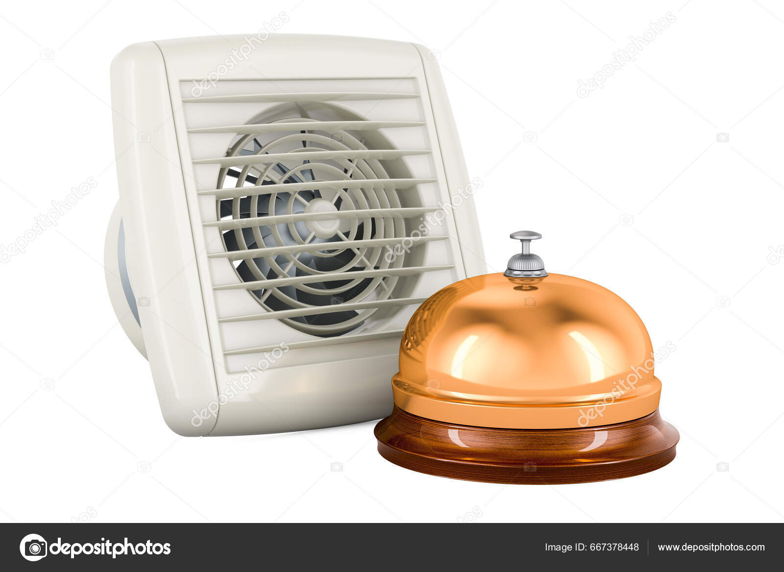 Extractor Fan Reception Bell Rendering Isolated White Background ...