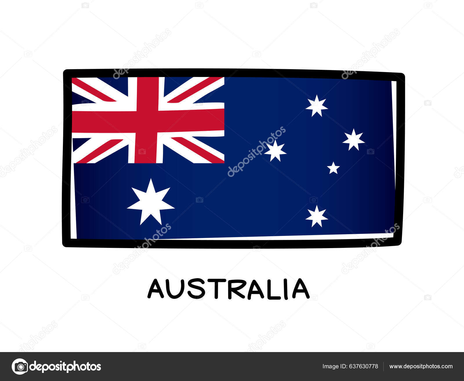 Image vectorielle Australian Flag Colorful Australian Flag Logo Blue ...