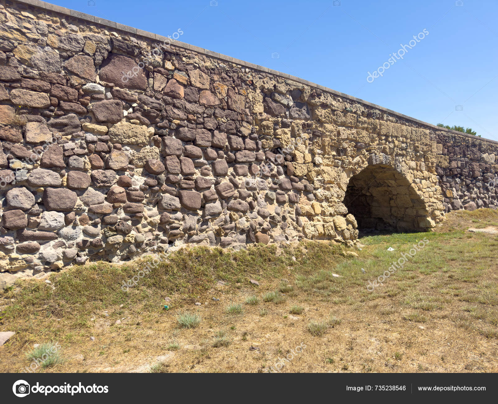 Ancient Roman Bridge Sant Antioco Island South Sardinia — Stock Photo ...