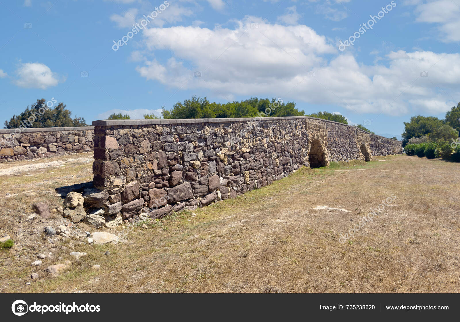Ancient Roman Bridge Sant Antioco Island South Sardinia — Stock Photo ...