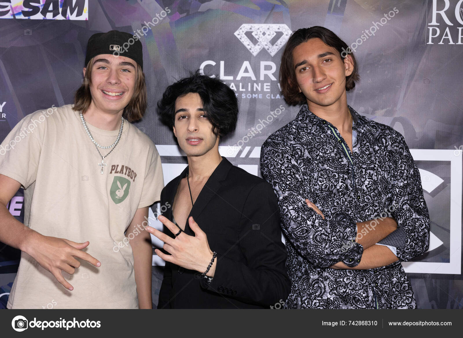 Actor Model Stevie Ray Allen Singer Adil Singer Sage Sam — Stock ...