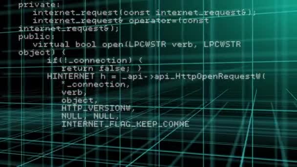 Animation Layers Processing Data Coding Moving Grid Black Background ...