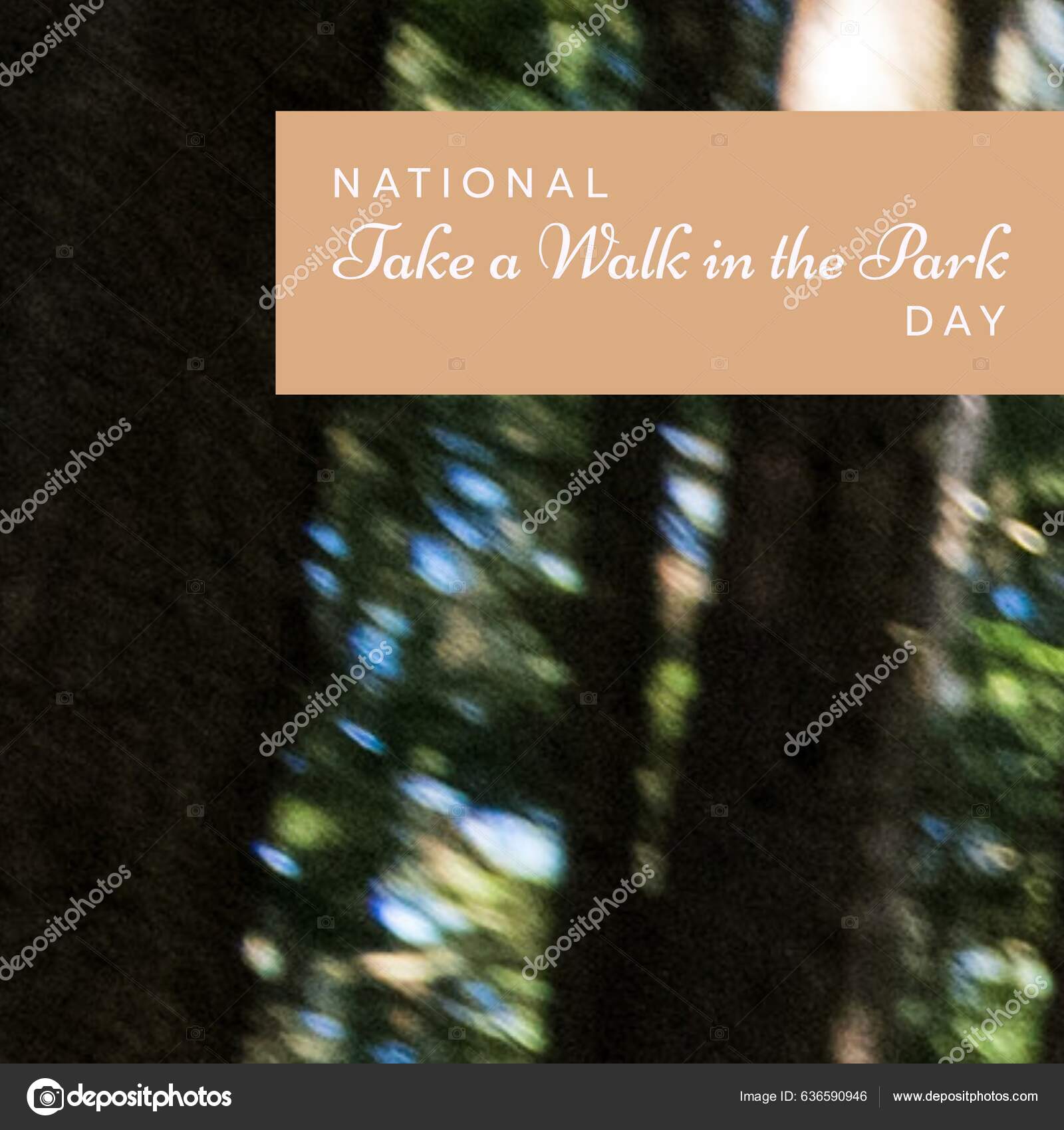 Composition National Take Walk Park Day Text Trees National Take ...