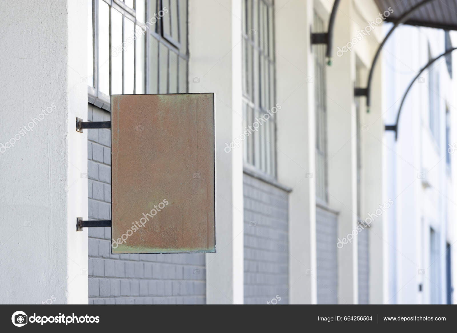 Blank Sign Fixed Building Wall Copy Space Signage Writing Space Stock ...