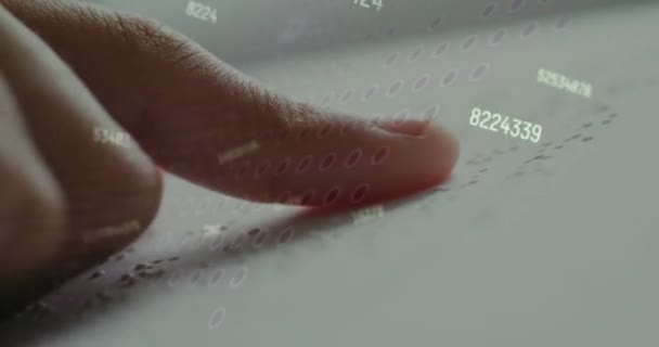 Animation Numbers Caucasian Schoolchild Reading Braille Disability ...