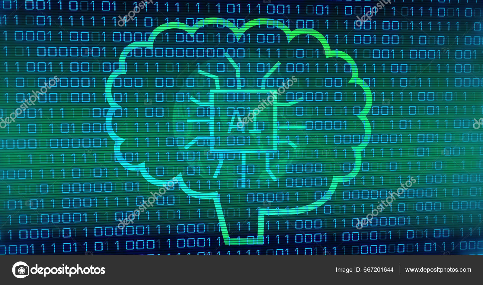 Composite Text Icons Binary Coding Dark Background Global Artificial ...