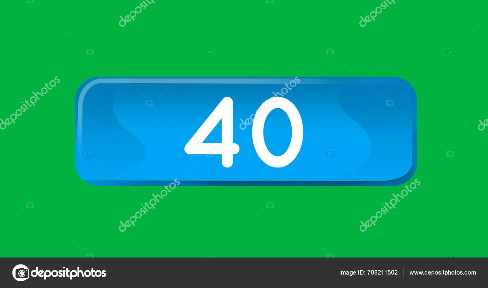 Digital Image Numbers Counting Blue Box Green Background — Stock Photo ...