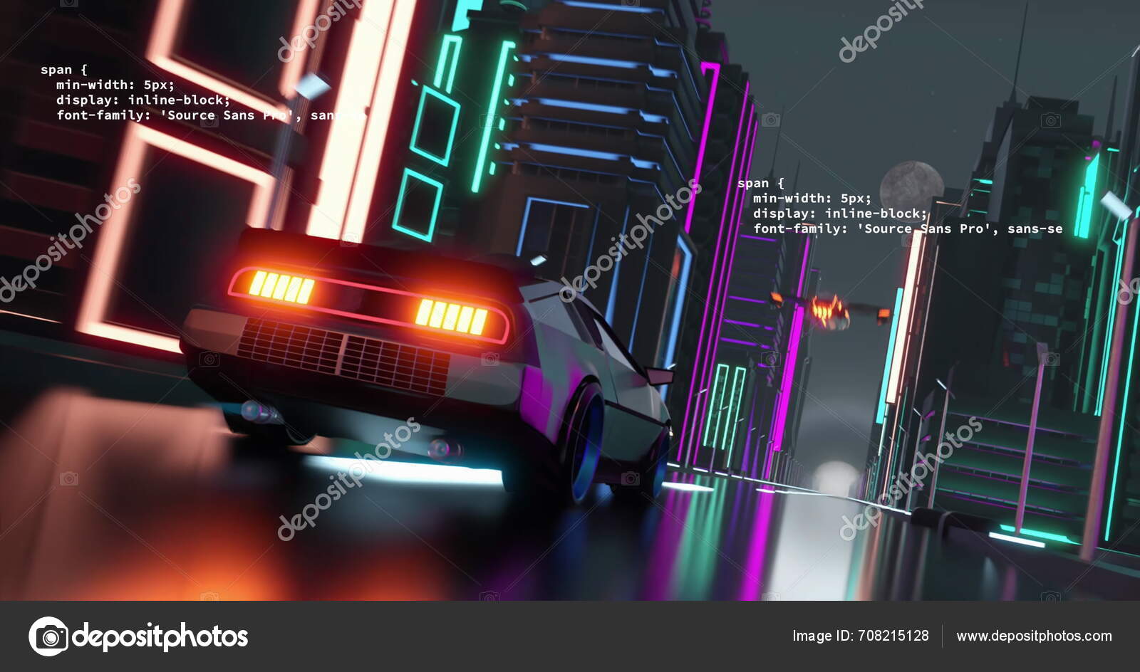 Image Digital Interface Data Processing Car Driving Global Connections ...