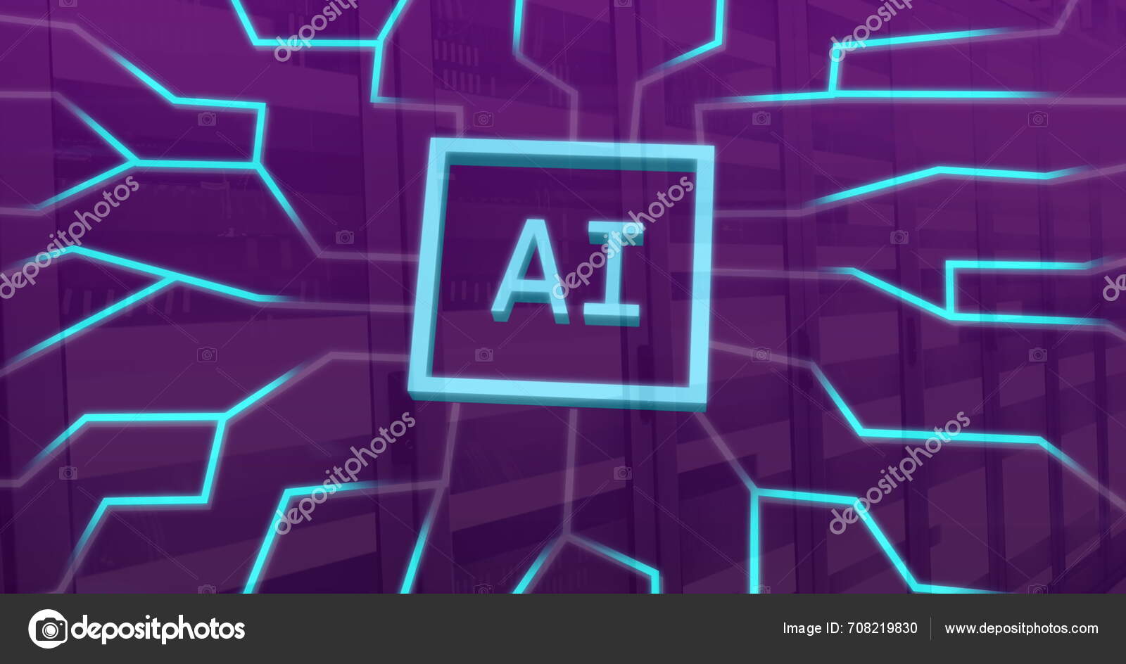 Image Data Processing Computer Circuit Board Global Artificial Intelligence Business — Stock ...
