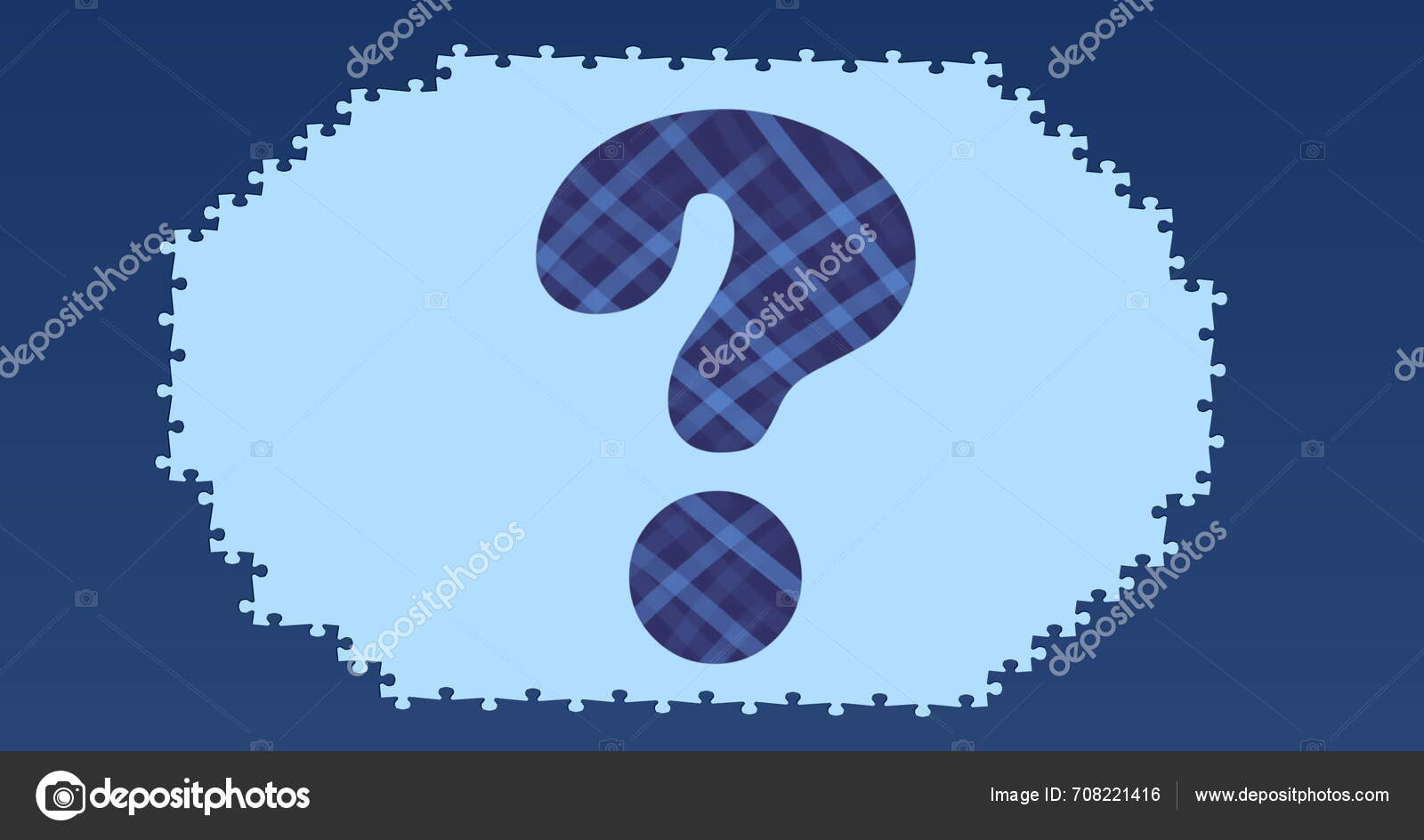 Image Question Mark Puzzle Pieces Blue Background Global Education ...