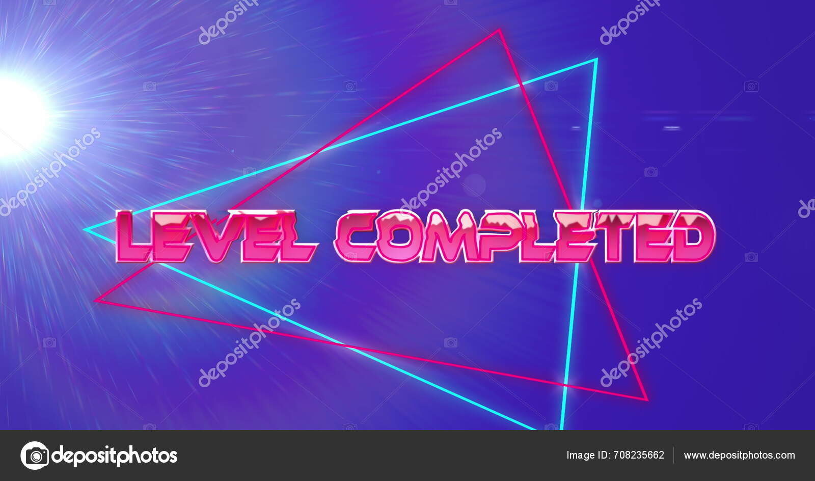 Image Level Completed Text Shapes Social Media Digital Interface ...