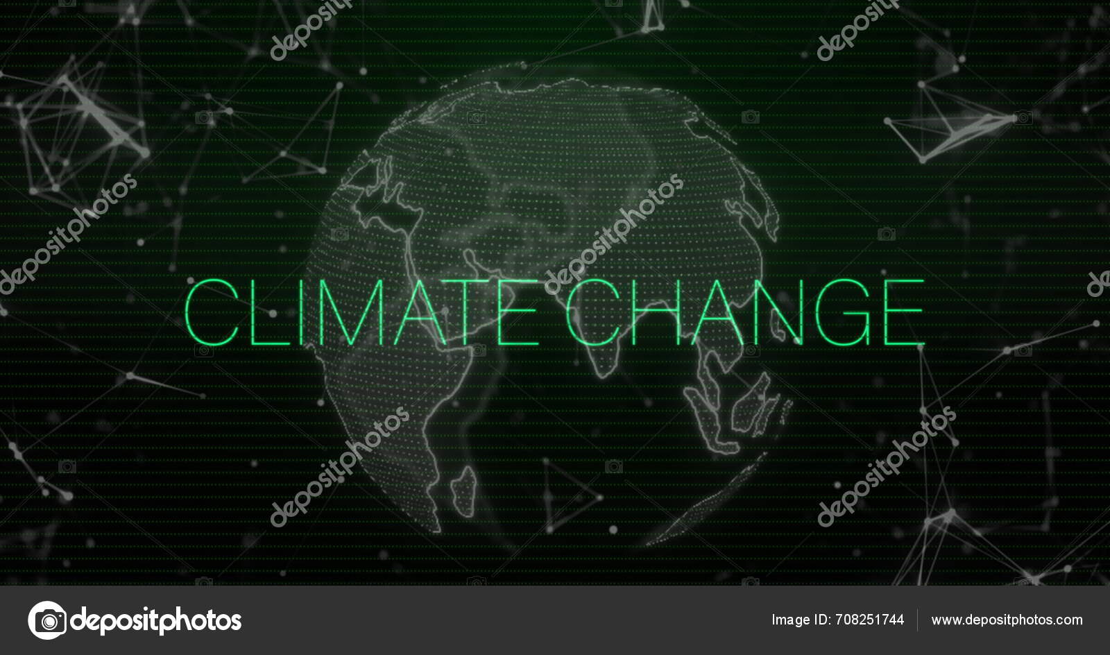 Image Climate Change Text Shapes Globe Global Business Digital ...