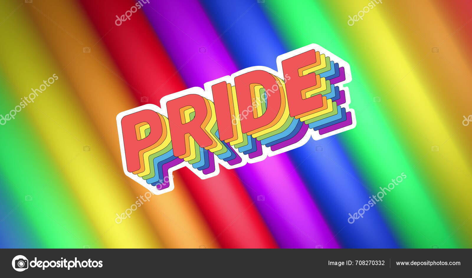 Image Pride Text Rainbow Stripes Colours Moving Seamless Loop Pride ...