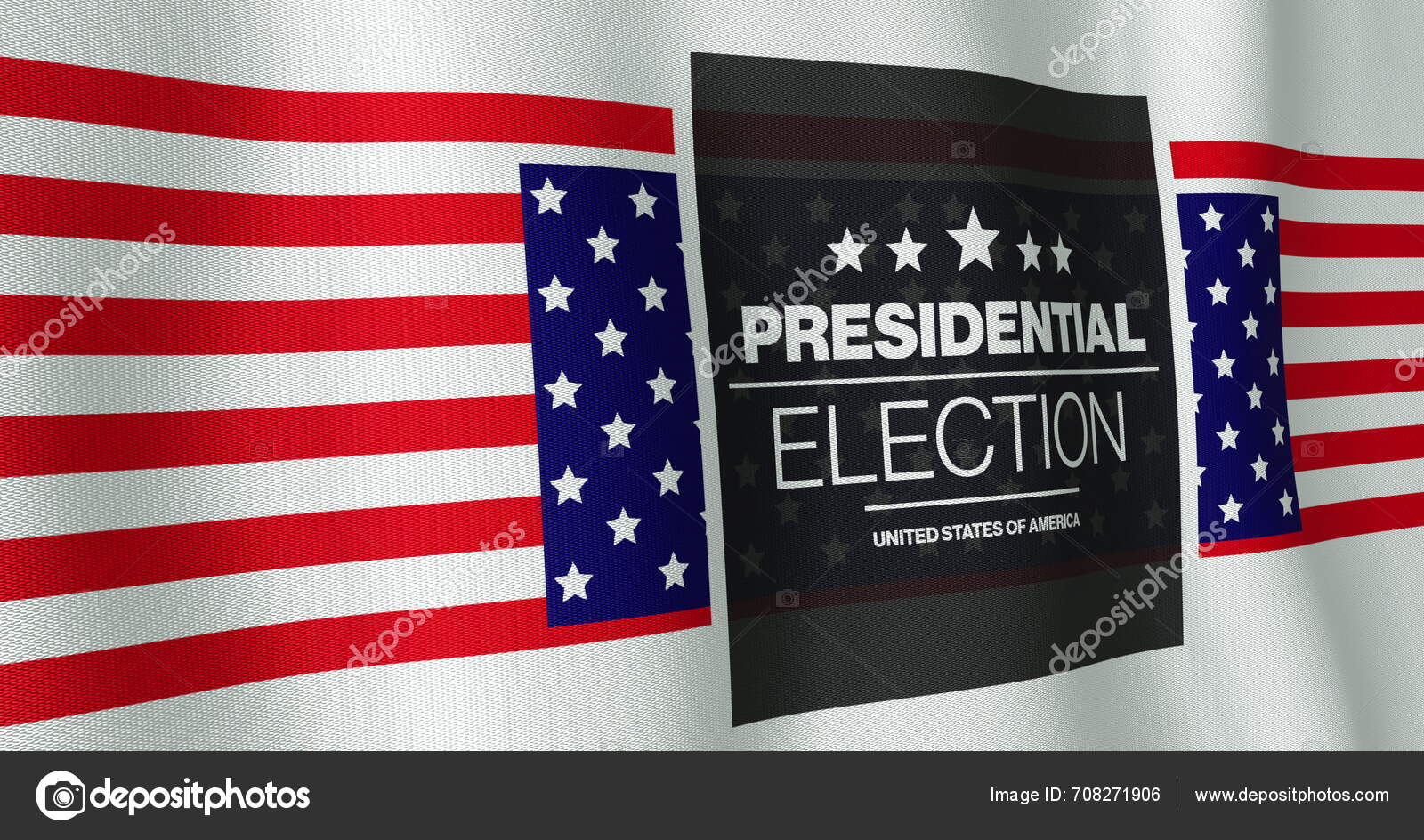 Image Presidential Election Text American Flag Patriotism Celebration ...
