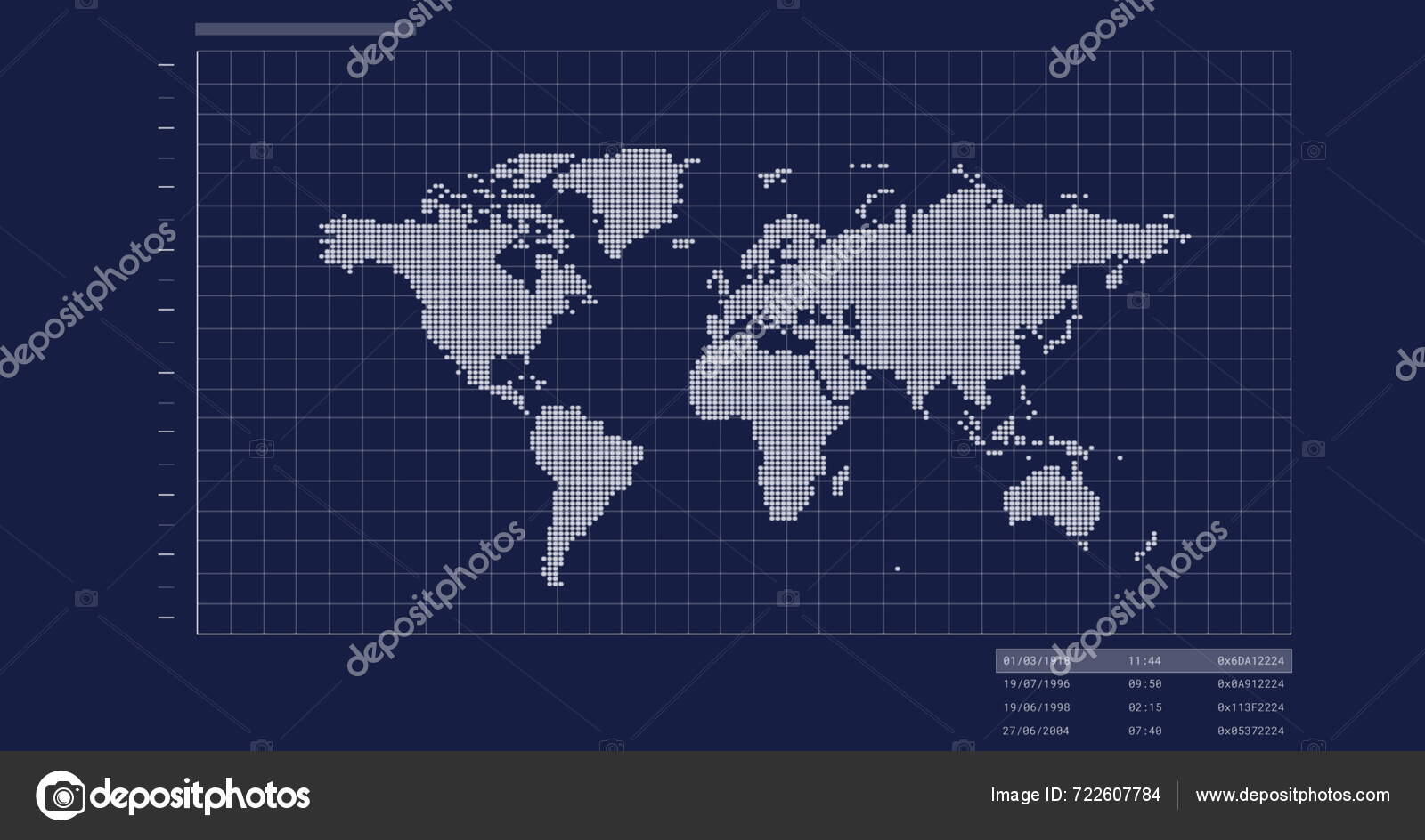 Image Social Media Icons Data Processing World Map Blue Background ...