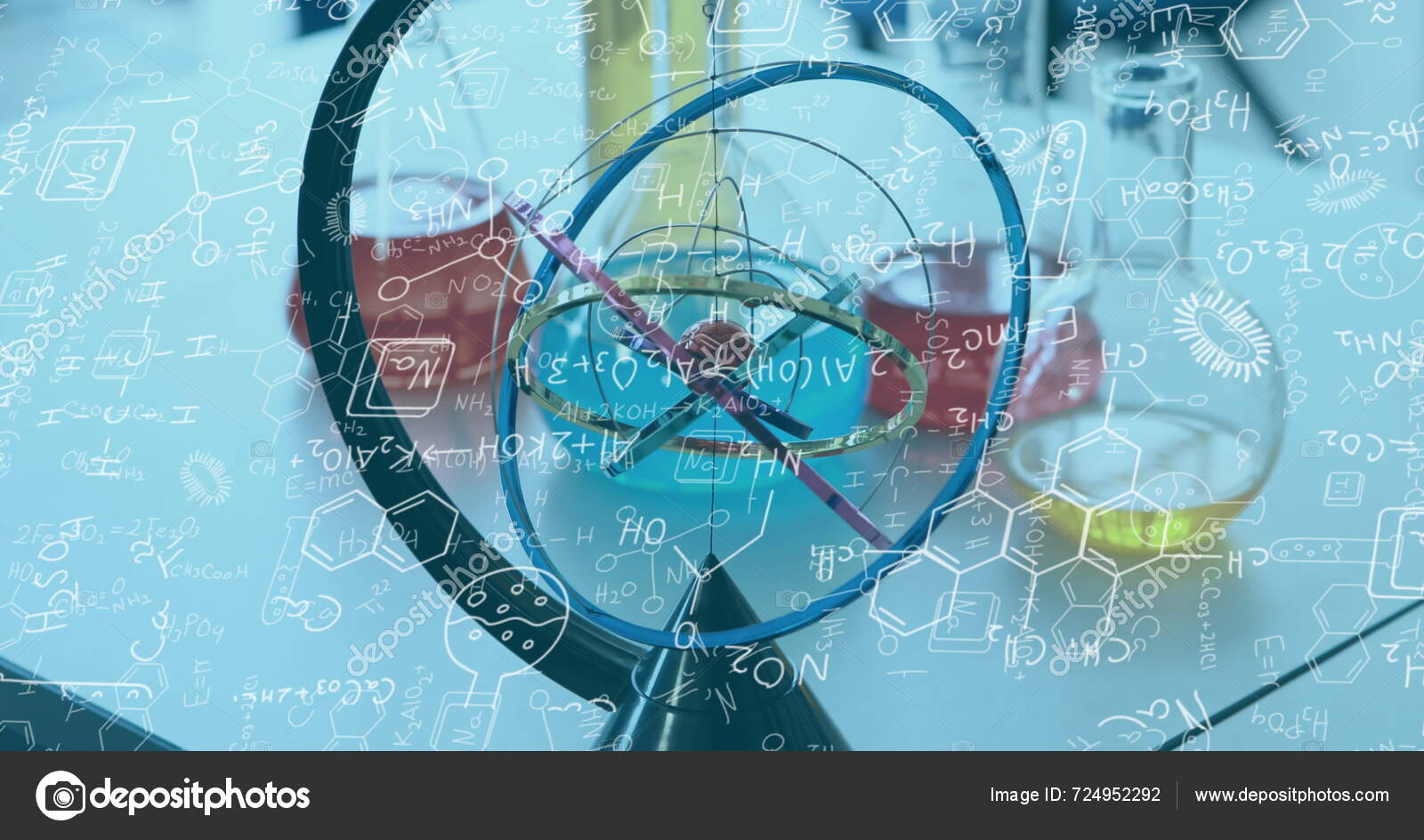 Image Chemical Compounds Scientific Formulas Atom Model Laboratory ...