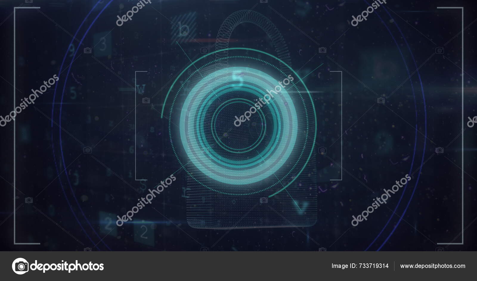 Image Data Processing Scan Scoping Dark Background Global Internet Security — Stock Photo ...