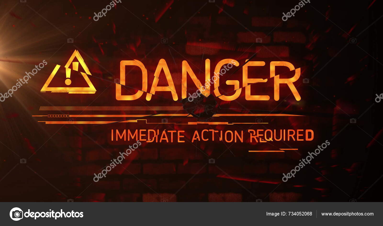 Image Exclamation Triangle Danger Immediate Action Required Text ...