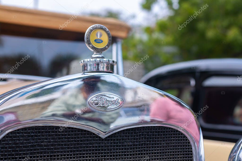 Chennai, India, December 18th 2022: Front View of Ford Roadster Model ...