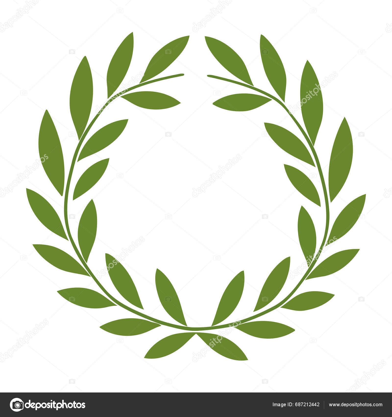 Laurel Leaves Emblem Illustration Isolated Stock Vector by ©djv 687212442 Laurel Leaves Emblem Illustration Isolated Stock Vector by ©djv 687212442