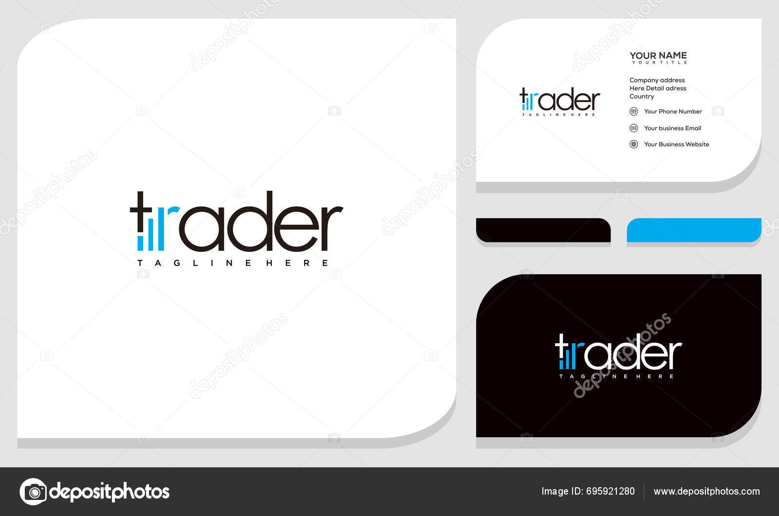 Modern Trader Logo Design Vector Stock Vector by ©7lungan 695921280
