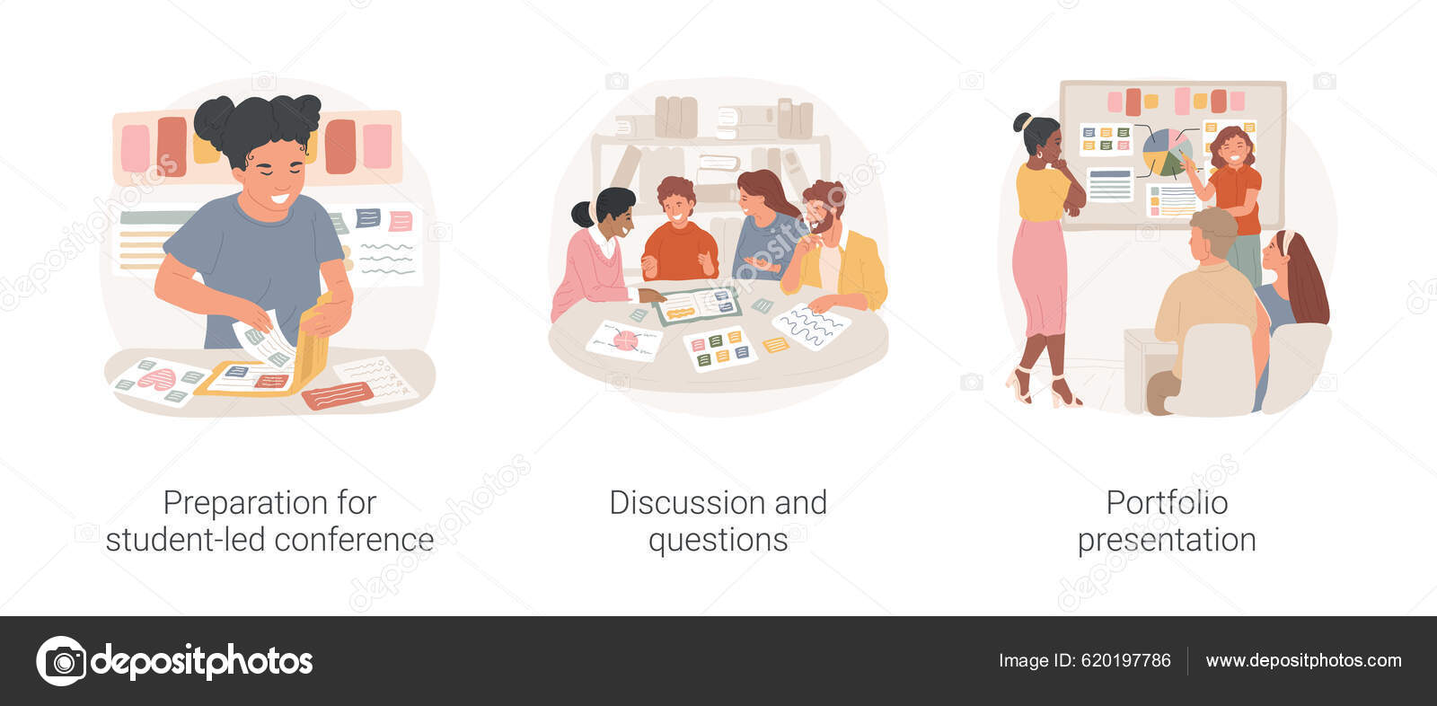 Child Led Parent Teacher Conferences Clipart