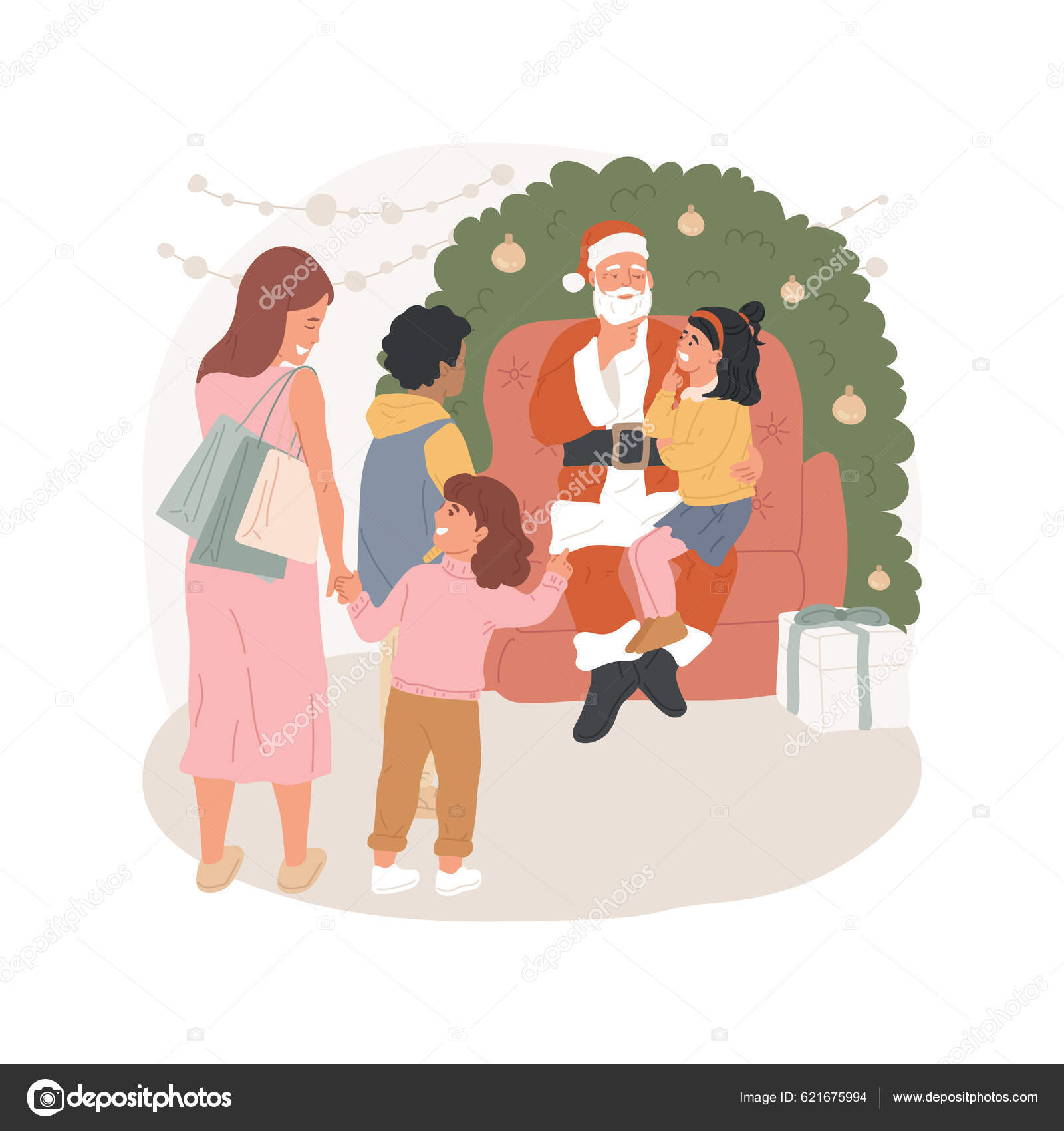 Kids Waiting In Line Cartoon