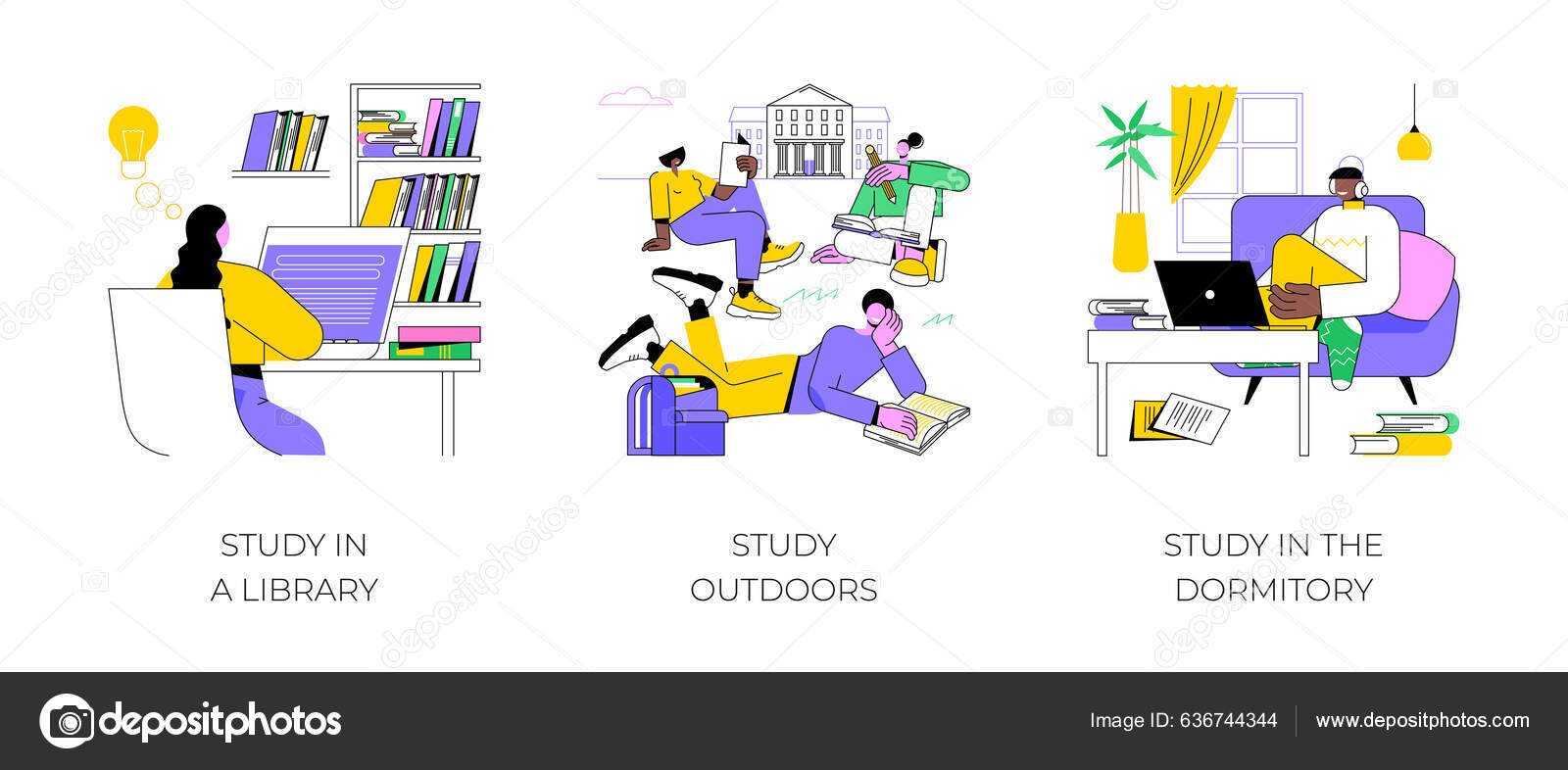 Preparándose Para Clases Aisladas Ilustraciones Vectoriales Dibujos ...