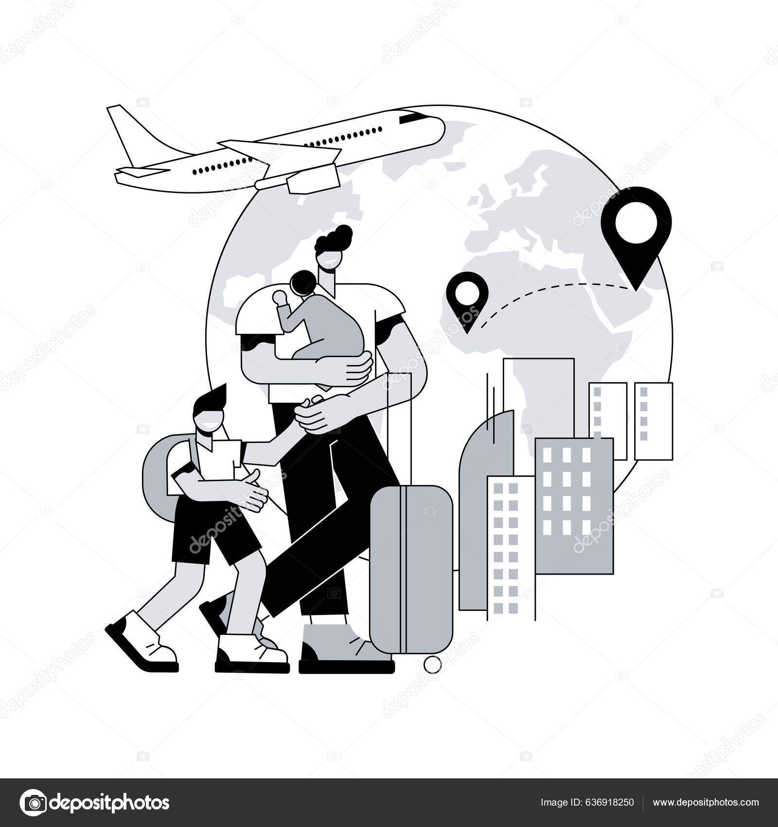 Immigration Abstract Concept Vector Illustration International Movement ...