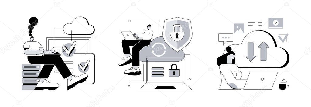 Cloud based security Vector Art Stock Images | Depositphotos
