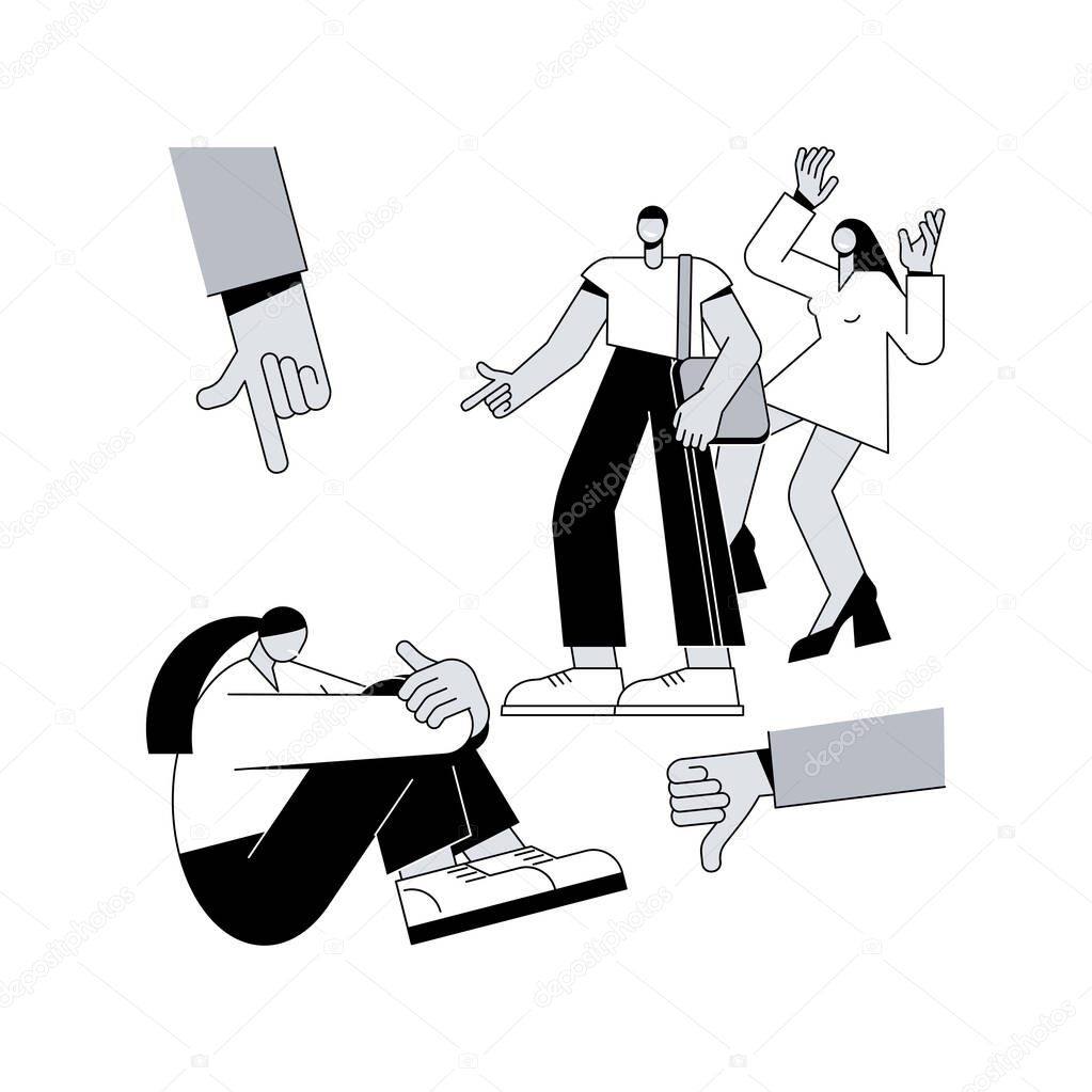 Marginación concepto abstracto vector ilustración. Desventaja de la ...