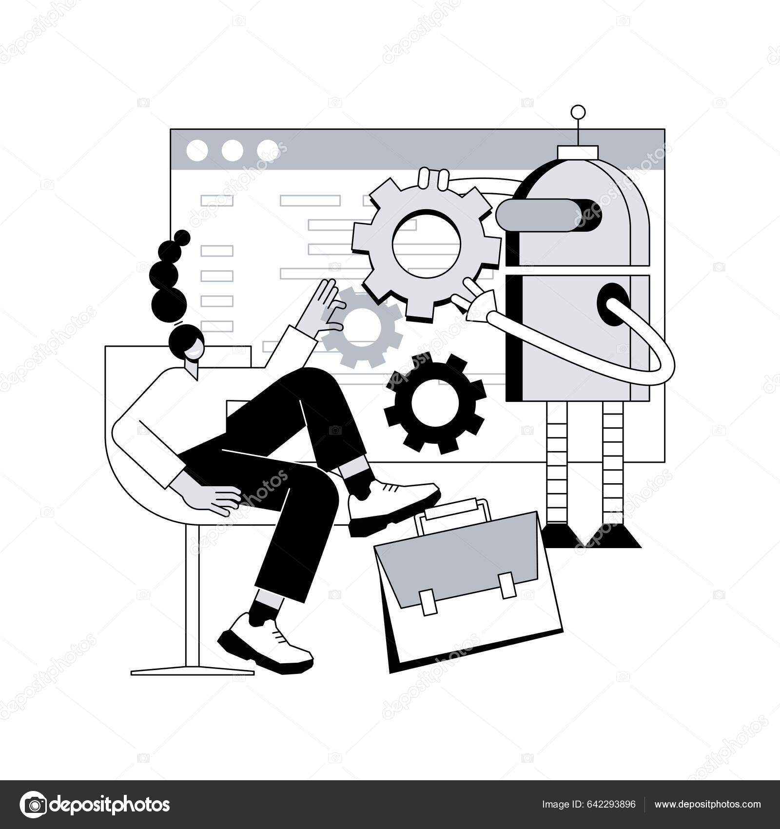Collaborative Robotics Abstract Concept Vector Illustration ... Collaborative Robotics Abstract Concept Vector Illustration ...