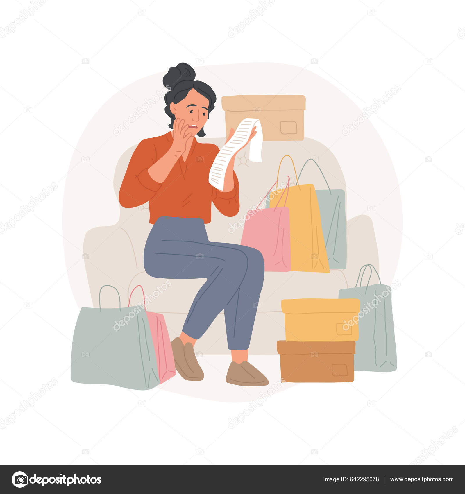 Wasteful Spending Isolated Cartoon Vector Illustration Angry Shocked ...