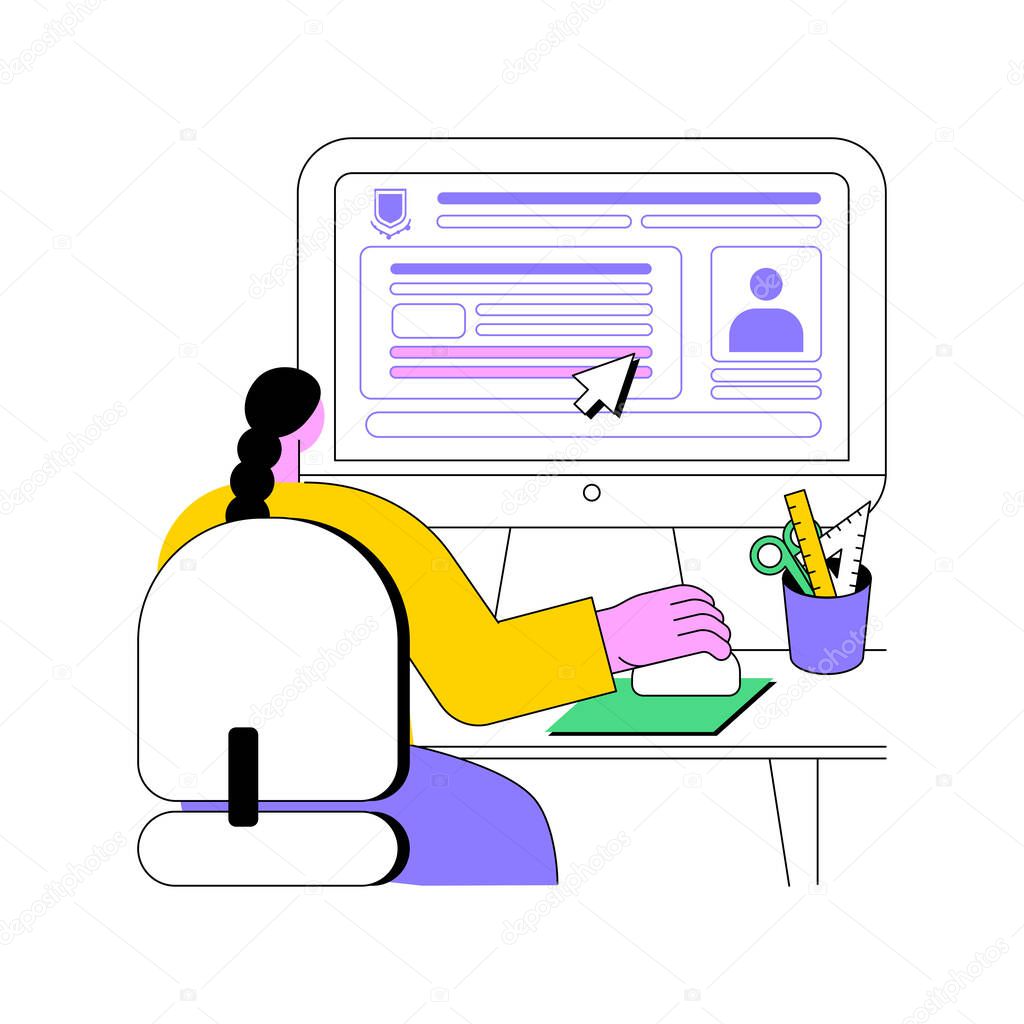 Rellene Formulario Solicitud Línea Ilustraciones Vectoriales Dibujos ...