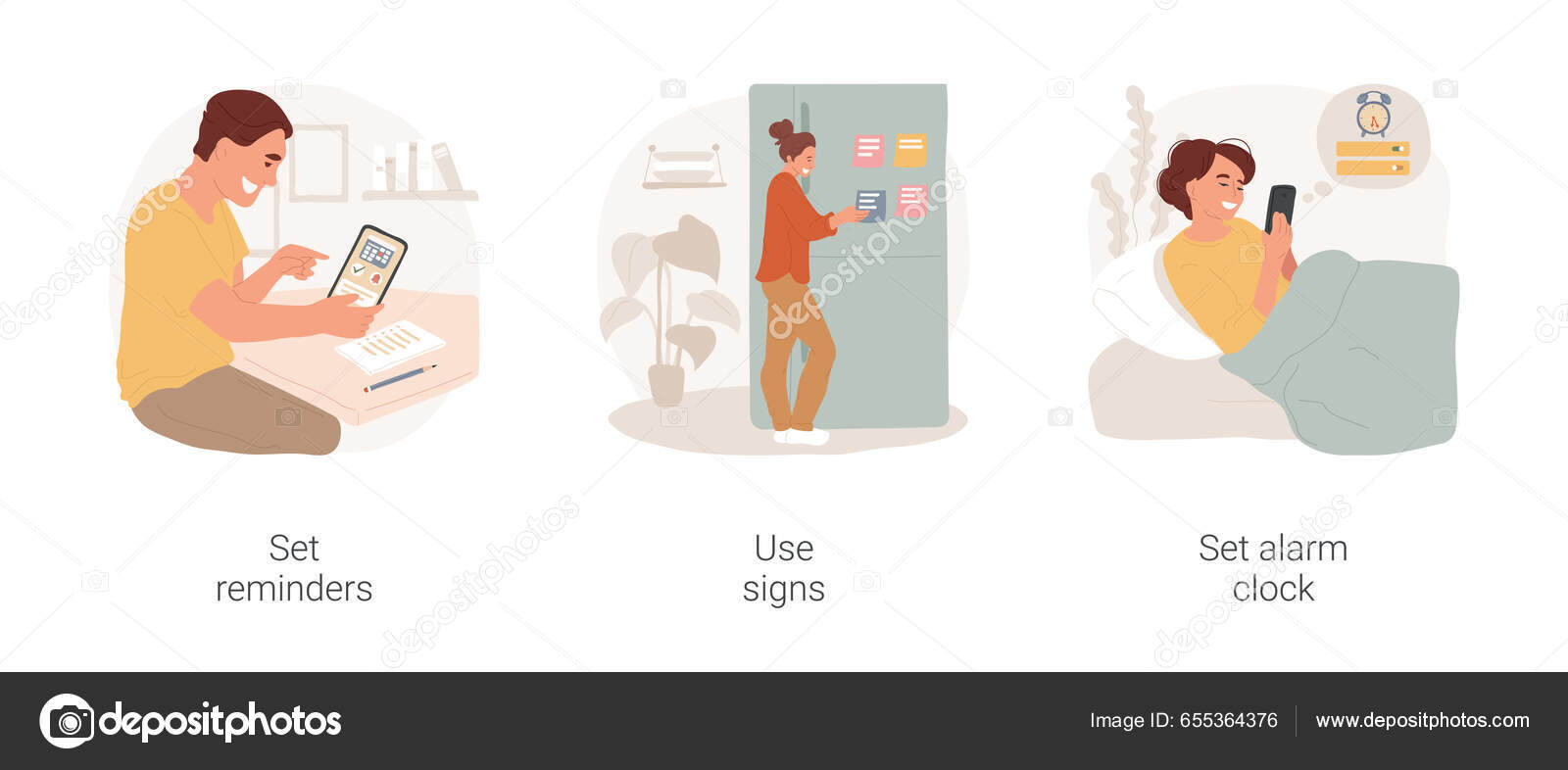 Practice Good Habits Isolated Cartoon Vector Illustration Set Set ...