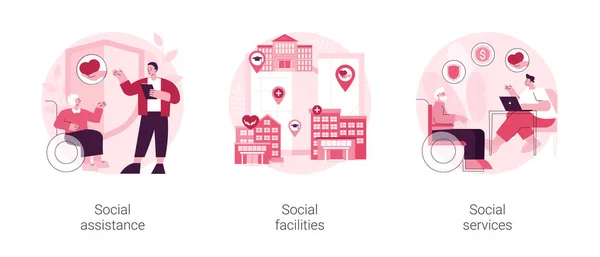 Older Generation Lifestyle Abstract Concept Vector Illustration Set ...