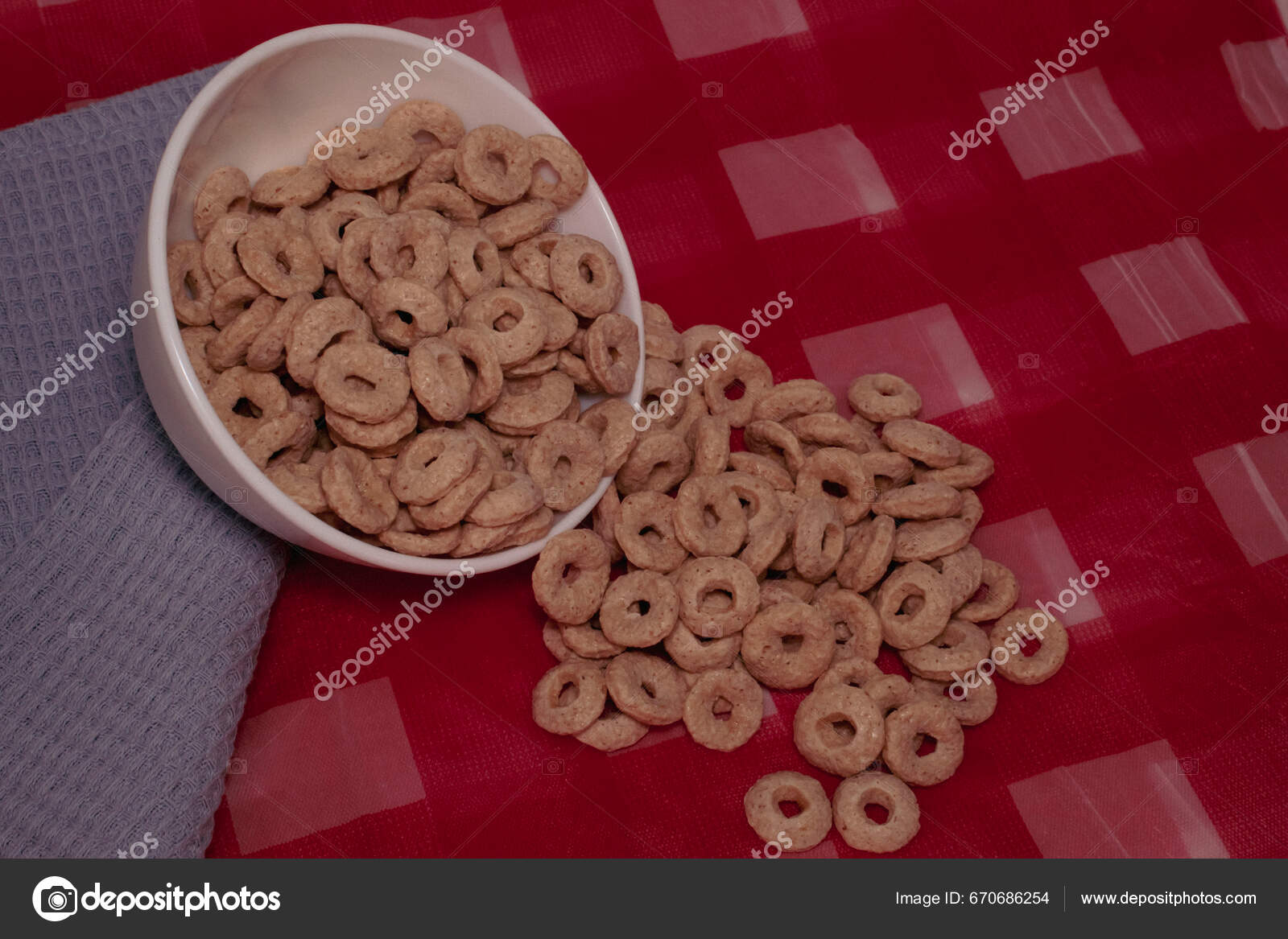 Scattered Bowl Cereal Table — Stock Photo © Nataliaphoto2708 #670686254