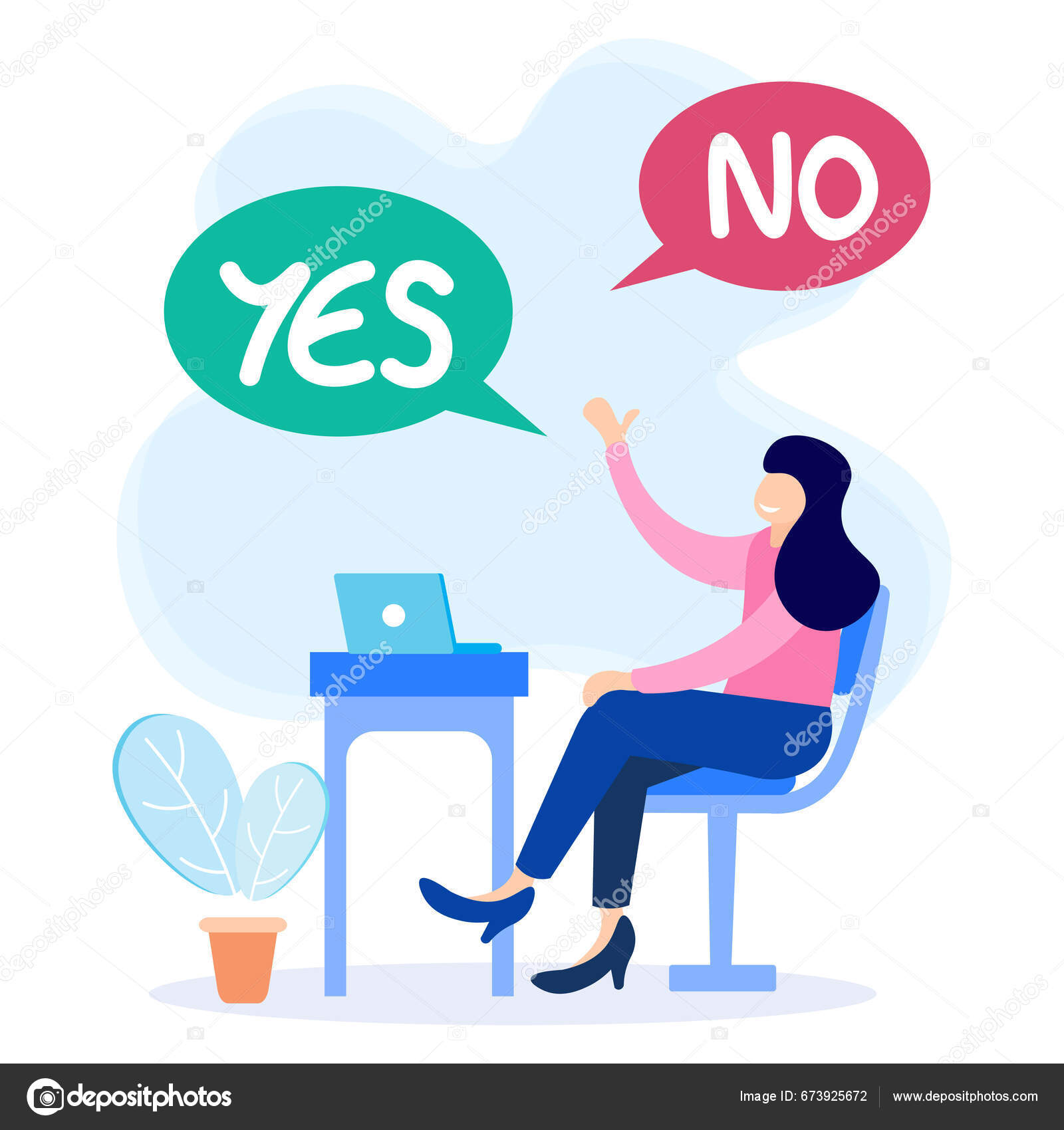 Choose Vector Illustration Concept Selection Process Office Workers Symbolic Scenes Stock Vector ...